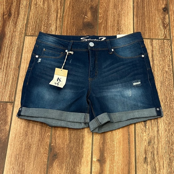 Seven7 | Shorts | Nwt Seven7 Booty Shaper Jean Shorts | Poshmark